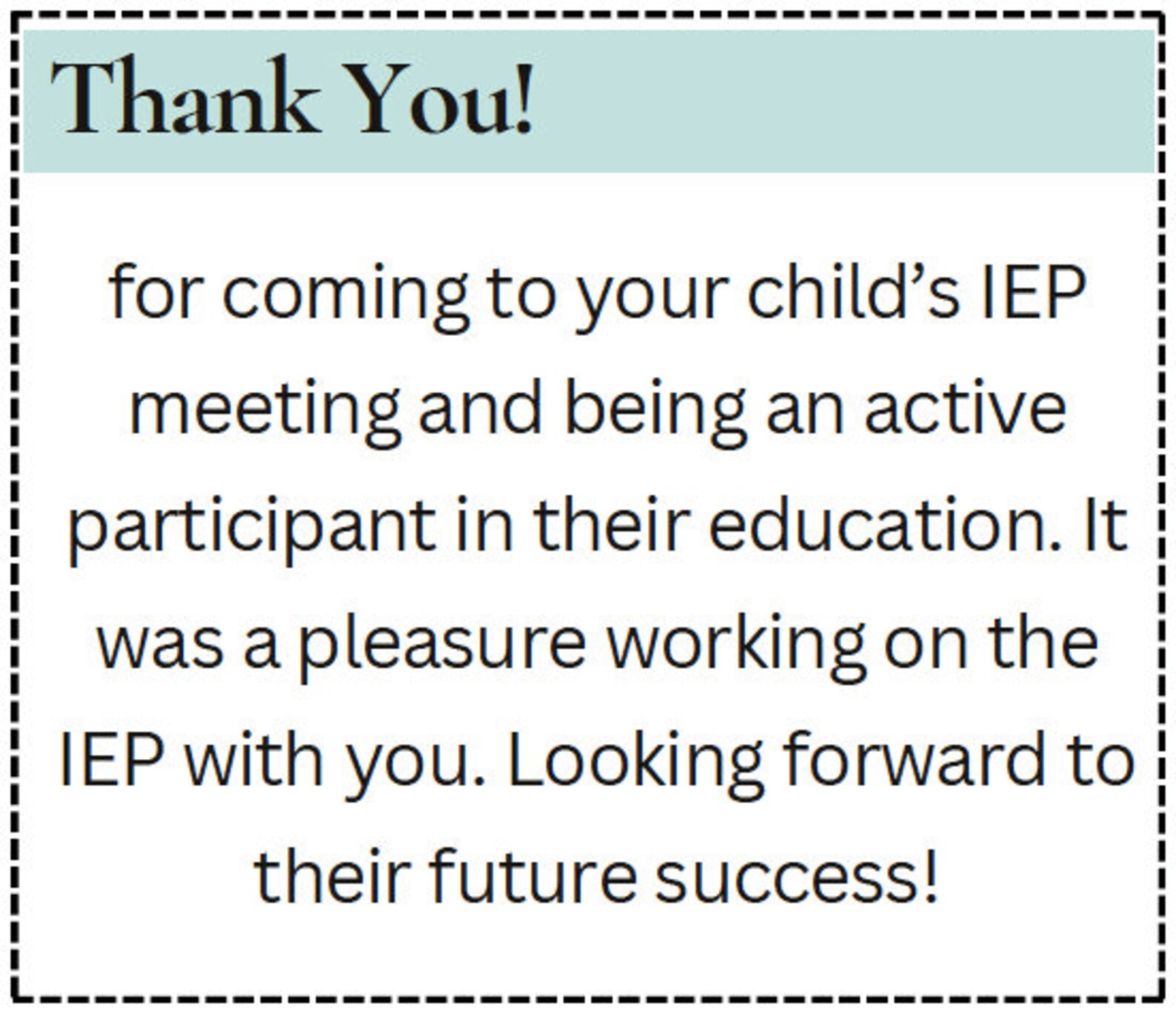 IEP Meeting Save the Date and Thank You Cards | ARD Save the Date and ...