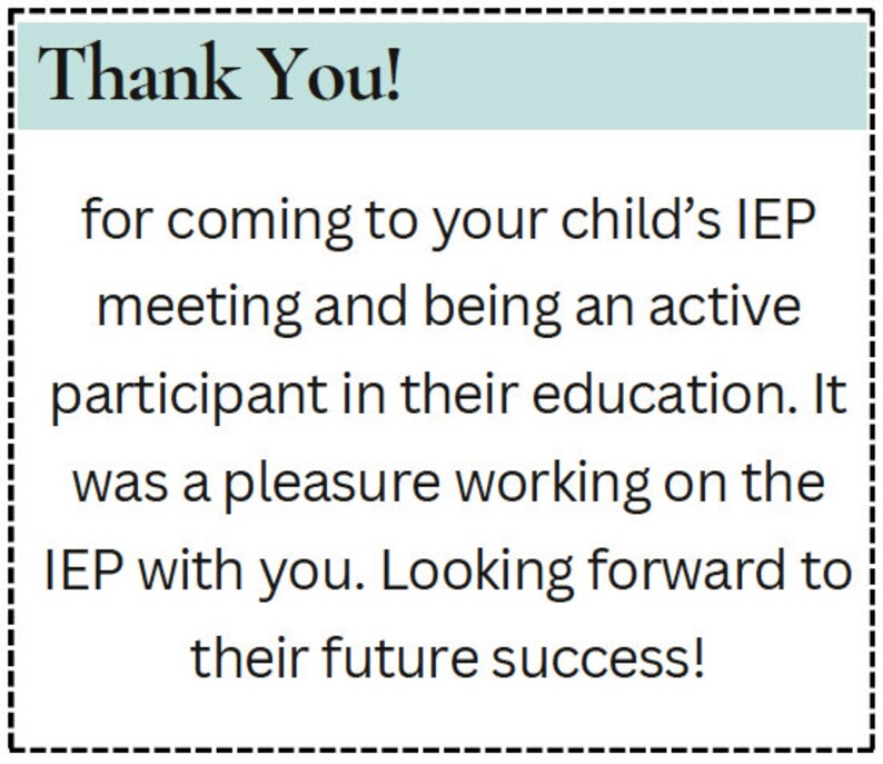 IEP Meeting Save the Date and Thank You Cards | ARD Save the Date and ...