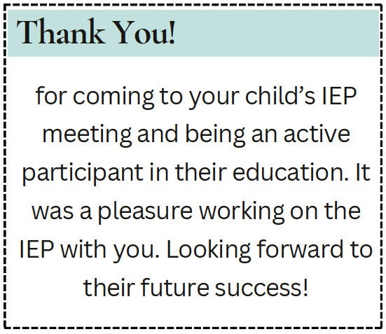 IEP Meeting Save the Date and Thank You Cards Printable PDF - Etsy