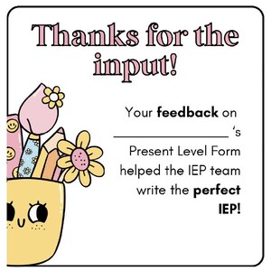 IEP Meeting Reminder Cards and Thank You Notes | ARD Meeting Reminder ...