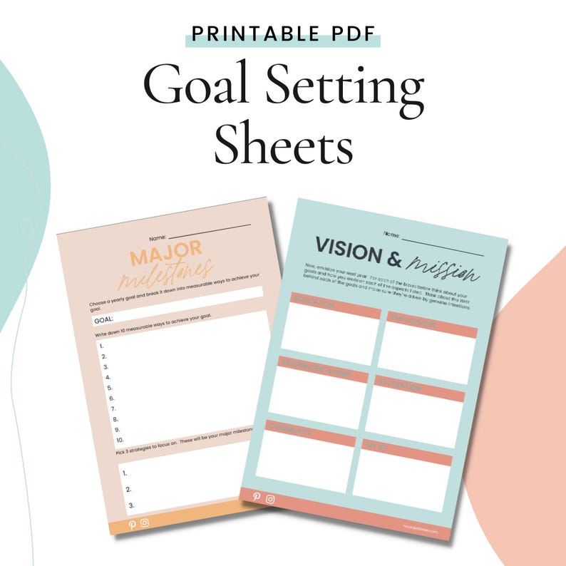 Goal Setting Sheets | Student Goal Setting Sheets | IEP Goal Setting ...
