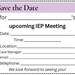 IEP Meeting Save the Date and Thank You Cards Printable PDF - Etsy