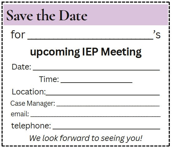 IEP Meeting Save the Date and Thank You Cards Printable PDF - Etsy