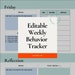 Weekly Behavior Tracker - Etsy
