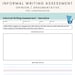 Informal Writing Assessment | Pre-kindergarten Pre-k | Narrative ...