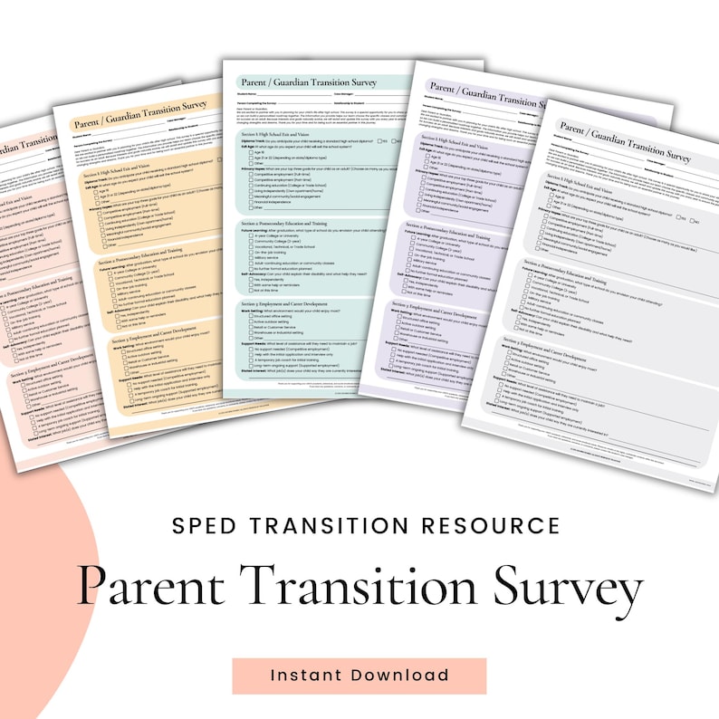 Parent IEP Transition Survey: High School Transition Planning & Input ...