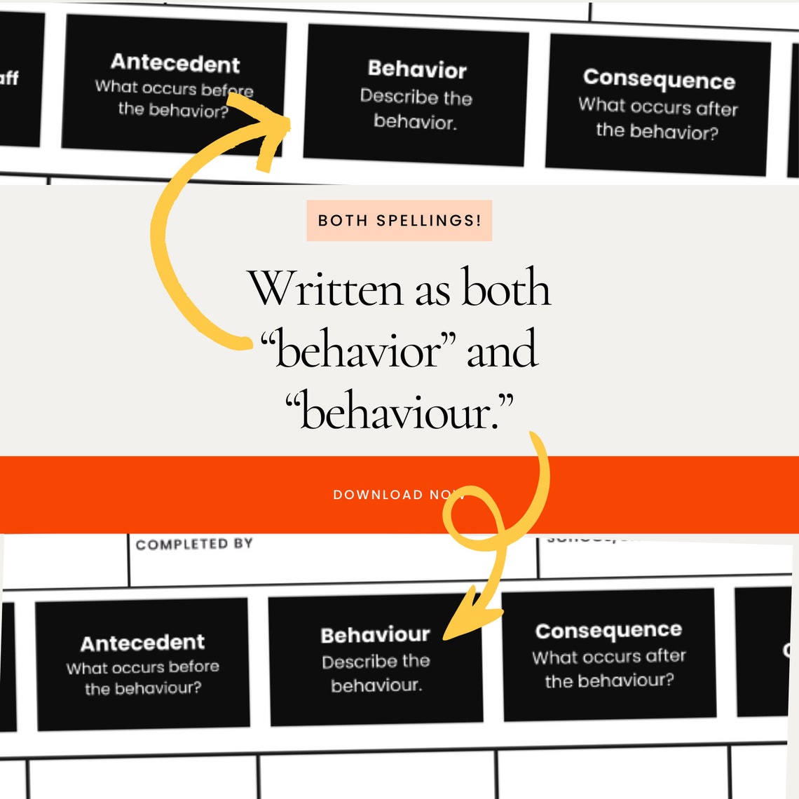 ABC Behavior Chart: Data Collection Tool (printable PDF) - Etsy