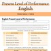 IEP Present Level of Performance Form - English | IEP PLOP Form ...