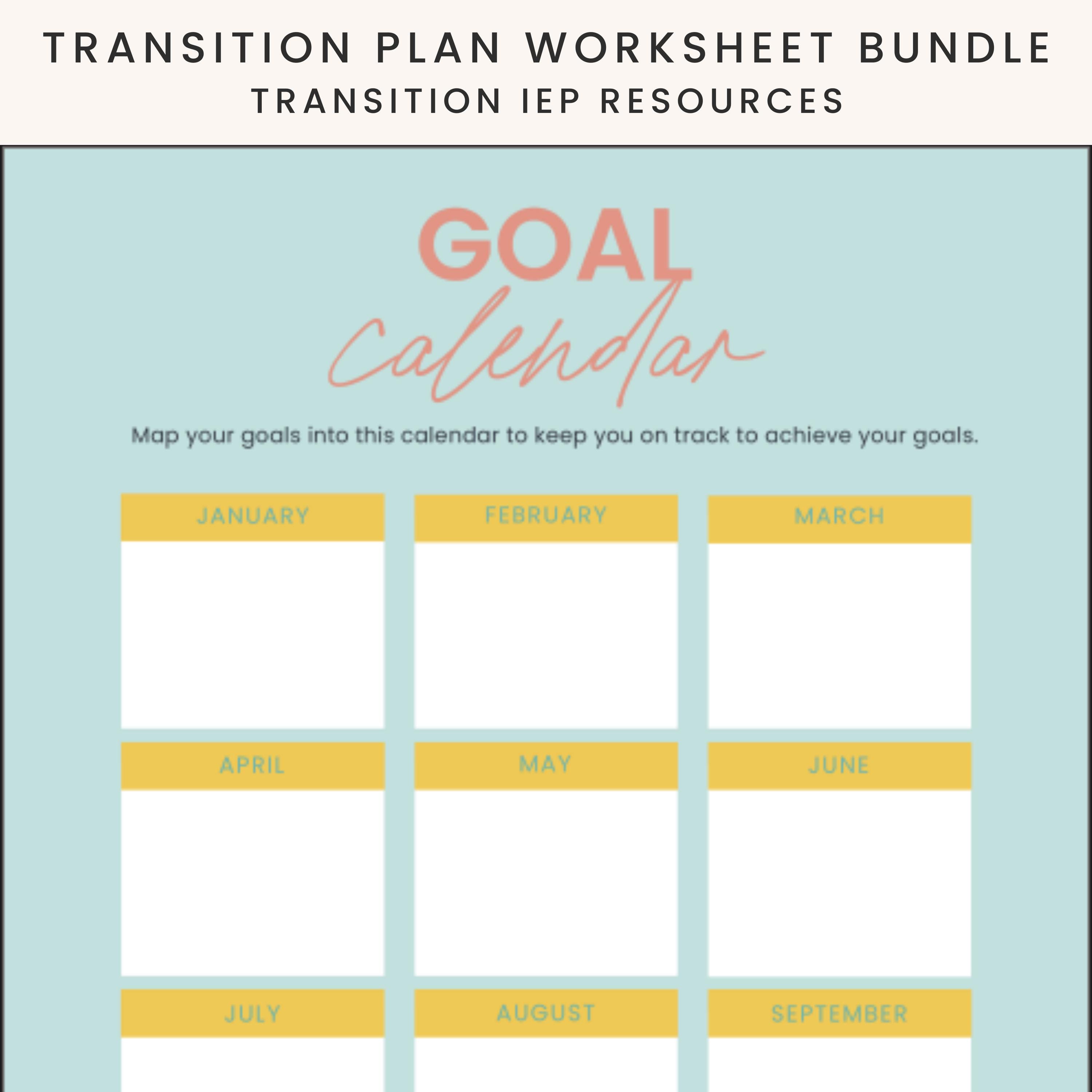 IEP Transition Plan Worksheet Bundle: Student Surveys, Goal Setting ...