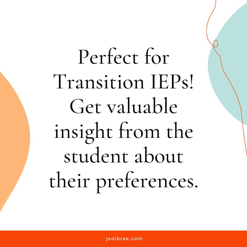 Learning Style Survey | Transition IEP Survey | Printable PDF - Etsy