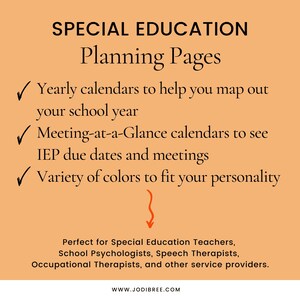 Special Education Calendars and Trackers | IEP Calendars | Printable ...