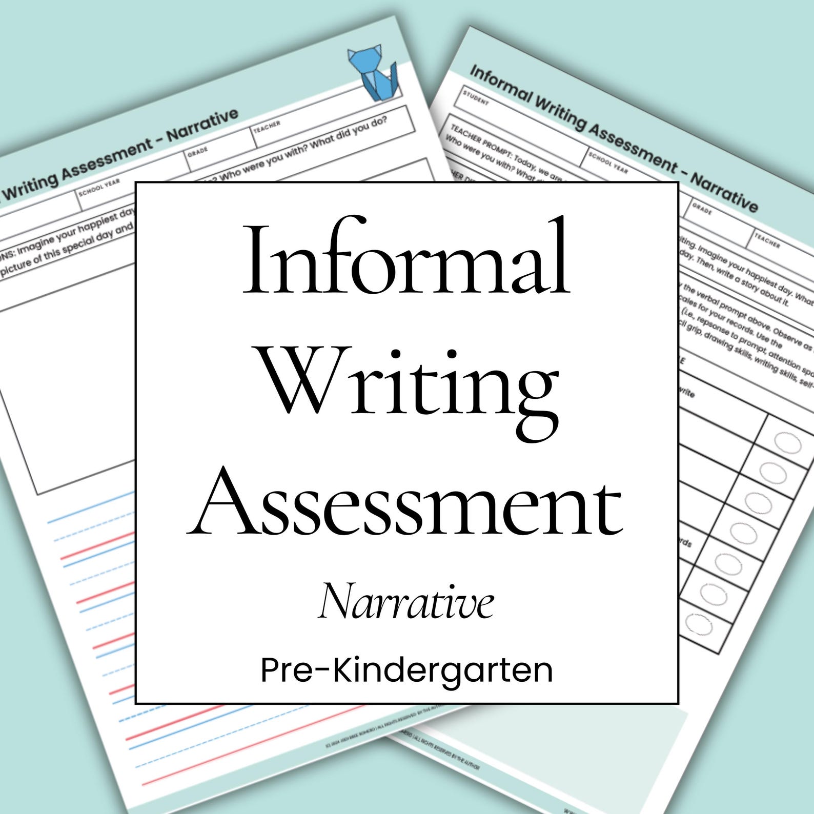 Informal Writing Assessment | Pre-kindergarten Pre-k | Narrative ...