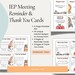 IEP Meeting Reminder & Thank You Cards: 36 Unique Designs (printable ...
