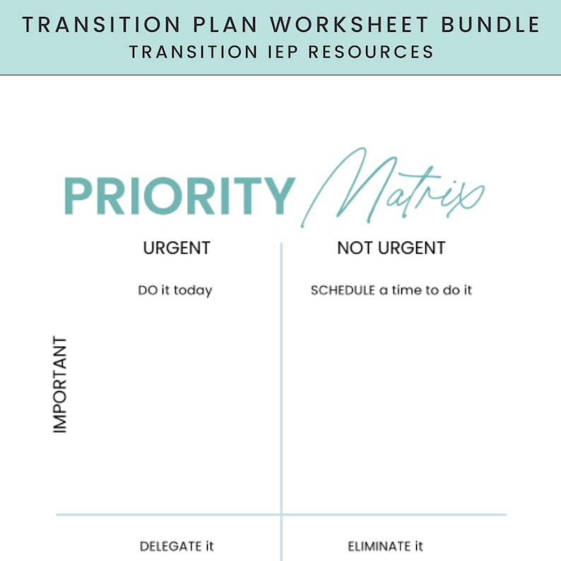 IEP Transition Plan Worksheet Bundle: Student Surveys, Goal Setting ...