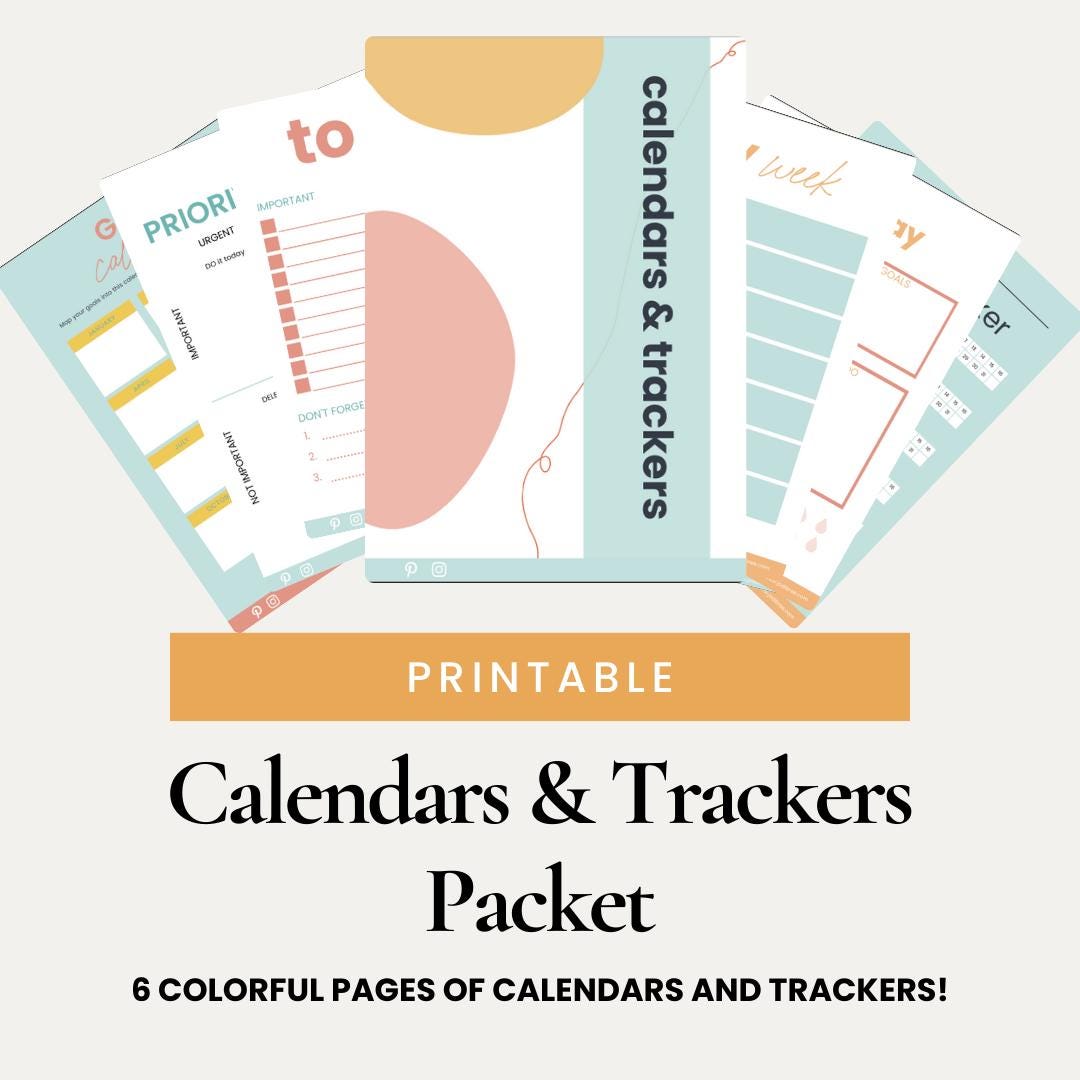 Calendars and Trackers for Students and Teachers | Teacher Calendars ...