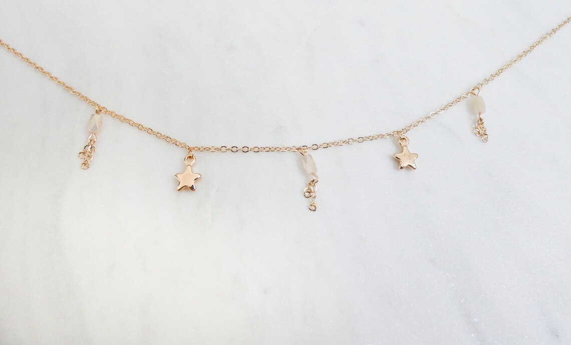Gold Star Necklace / Gold Star Choker / Star Necklace / Gold Necklace ...