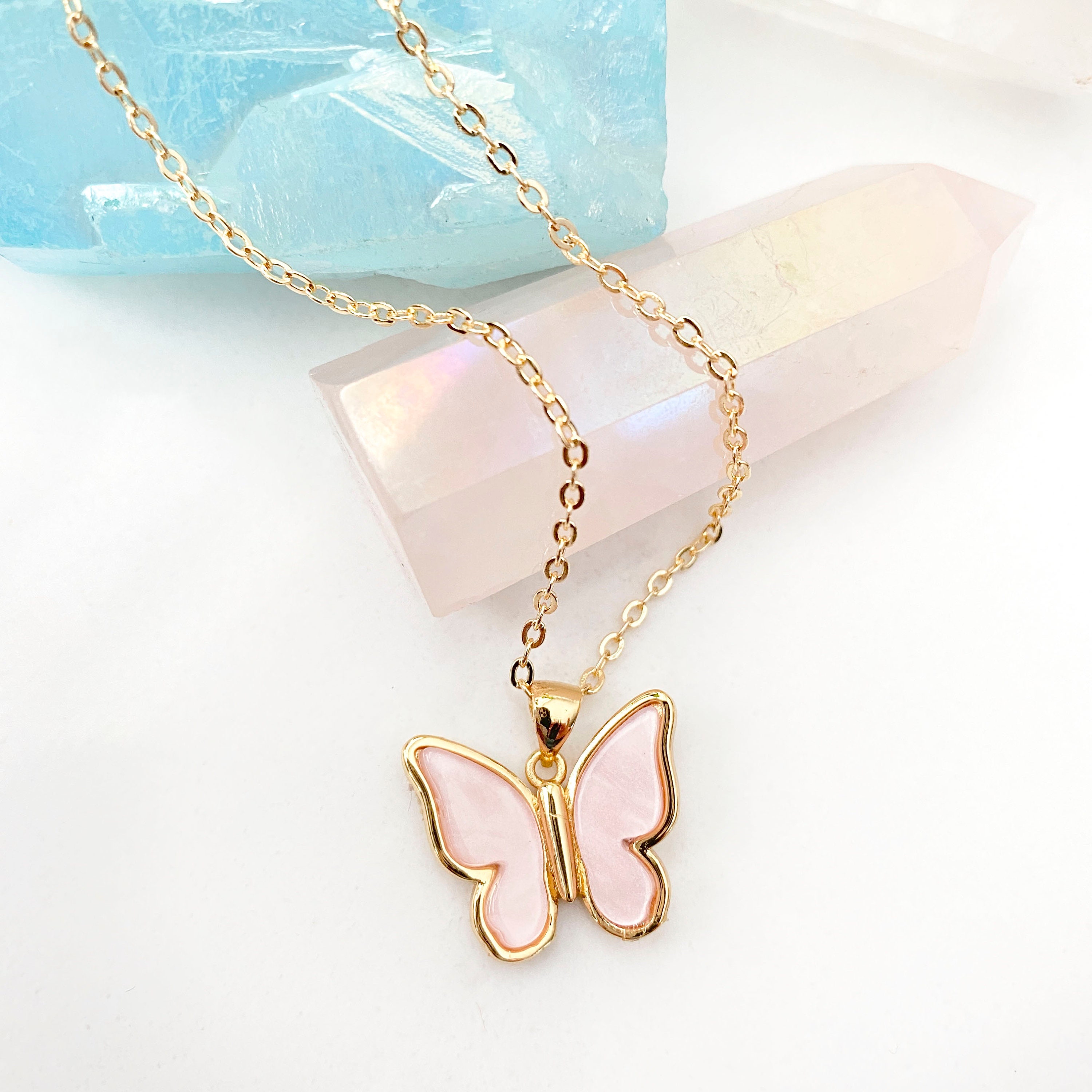 Butterfly Necklace / Gold Butterfly Necklace / Butterfly Charm Necklace ...