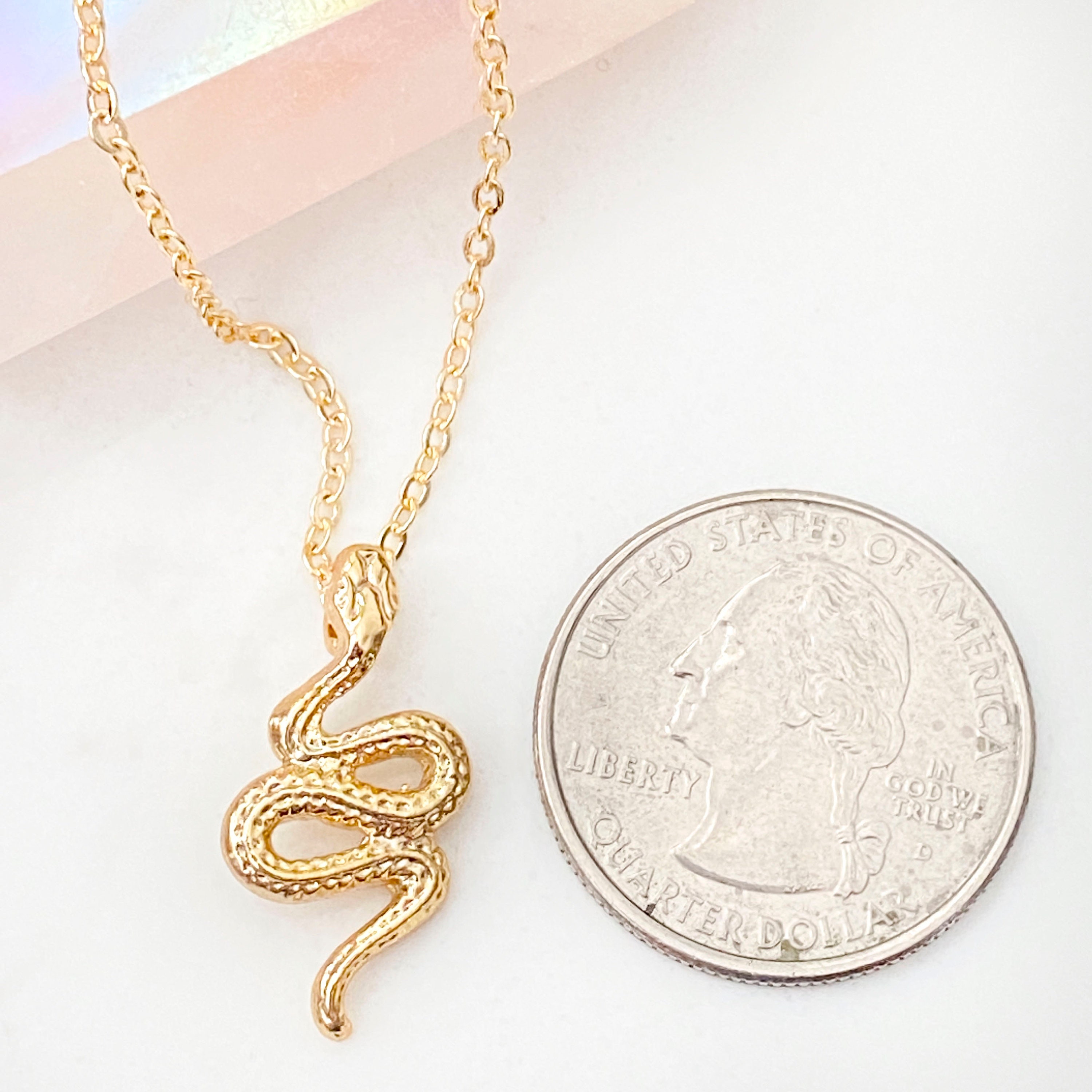 Gold Snake Necklace / Gold Snake Charm Necklace / Snake | Etsy Gold Snake Necklace / Gold Snake Charm Necklace / Snake | Etsy