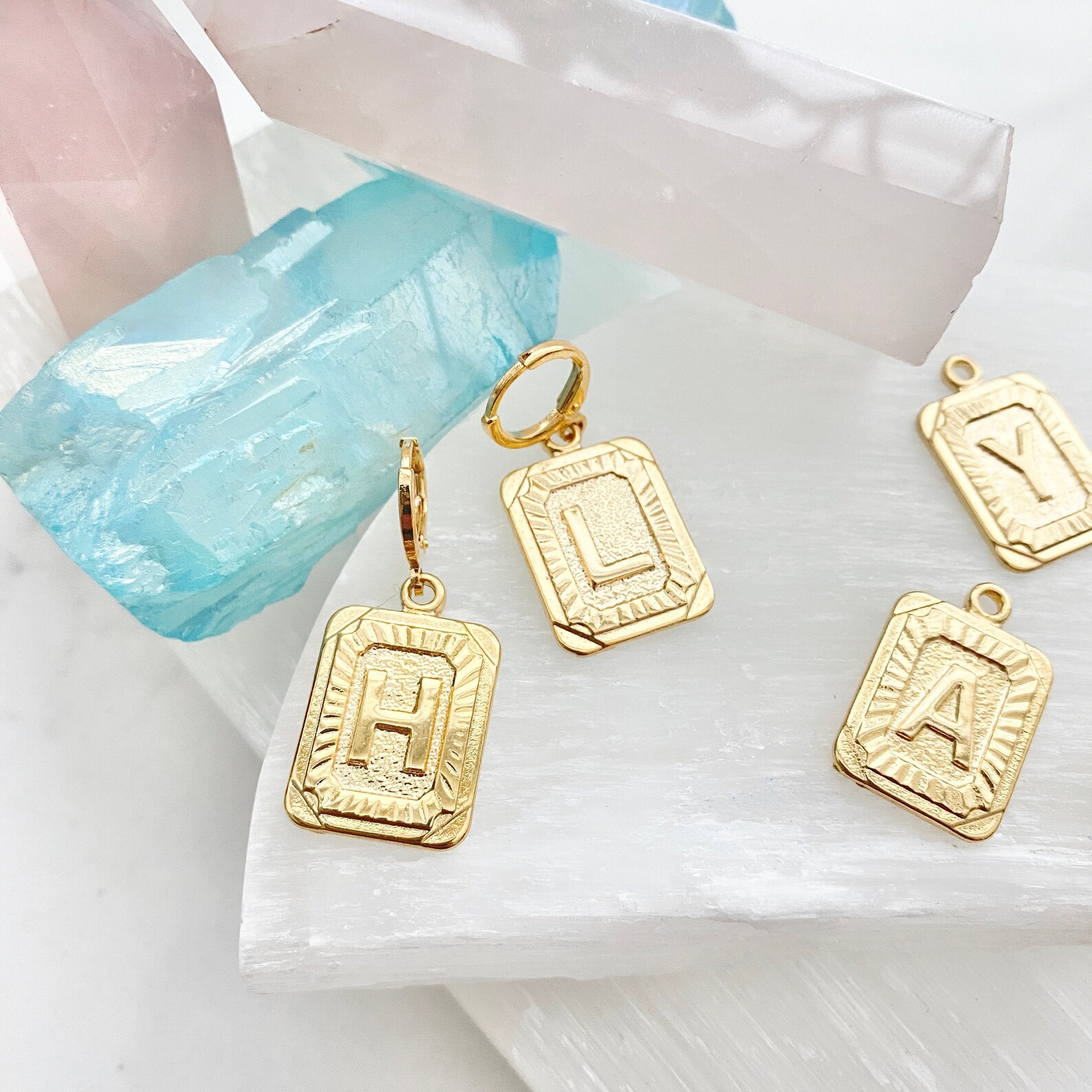 Initial Earrings / Gold Initial Earrings / Letter Earrings / - Etsy