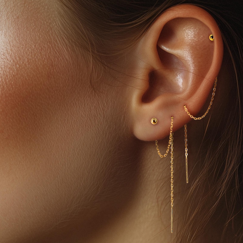 Ear Thread Earrings - Etsy