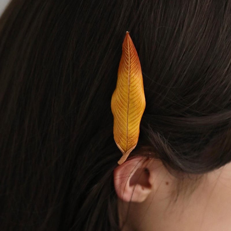 Leaf Hair Clip - Etsy