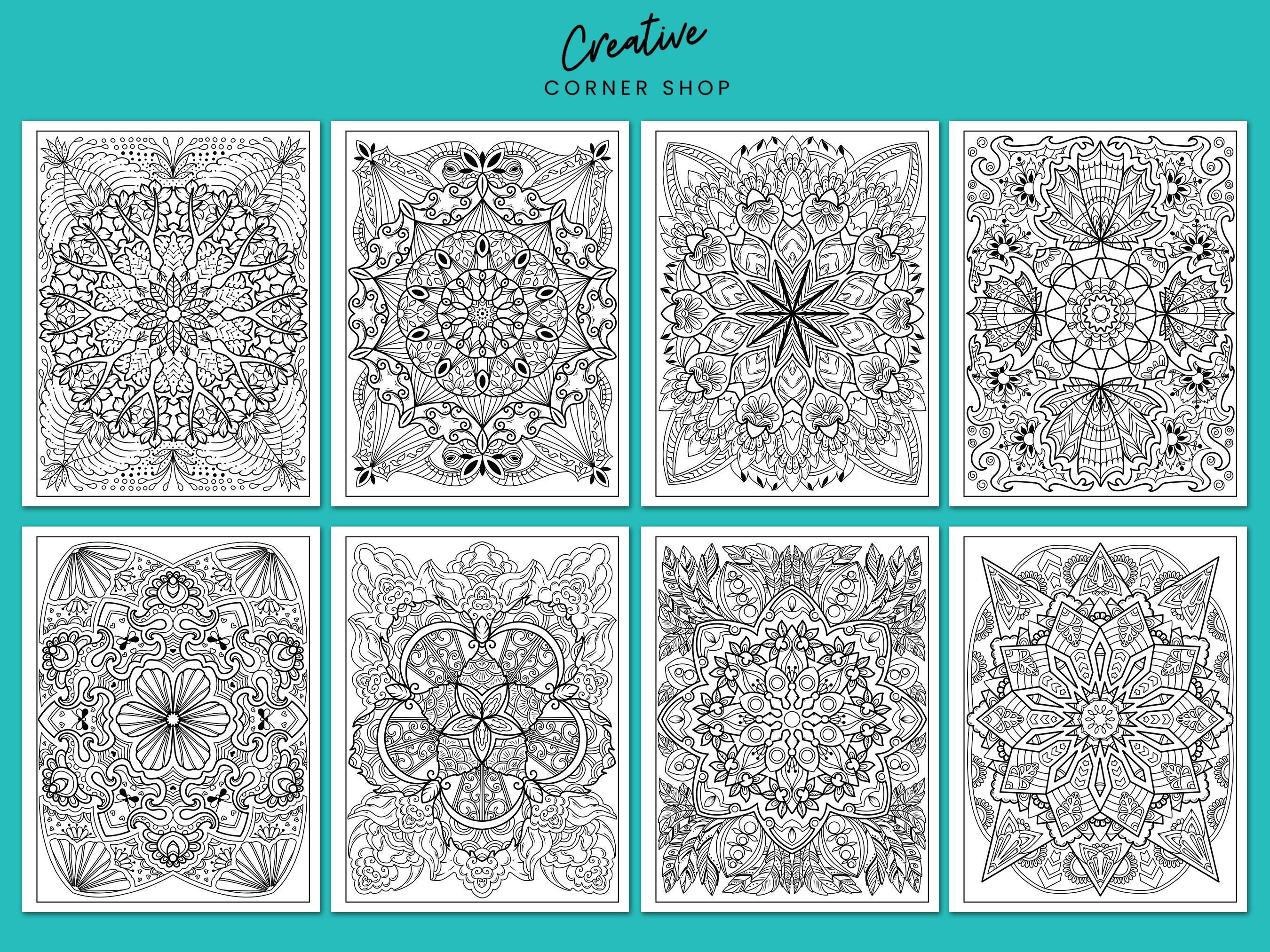 15 Mandala Patterns Coloring Pages, Adult Coloring Book, Creative ...