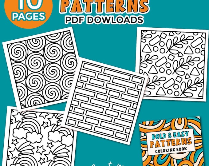 10 Pages of Bold and Easy Patterns - Part 2, Creative Relaxation for ...