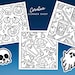 Spooky Patterns 10 Coloring Pages for Fun Coloring - Etsy