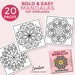 20 Pages of Bold and Easy Mandalas Part 2, Creative Relaxation for All ...