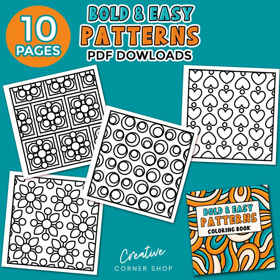 10 Pages of Bold and Easy Patterns - Part 4, Creative Relaxation for ...
