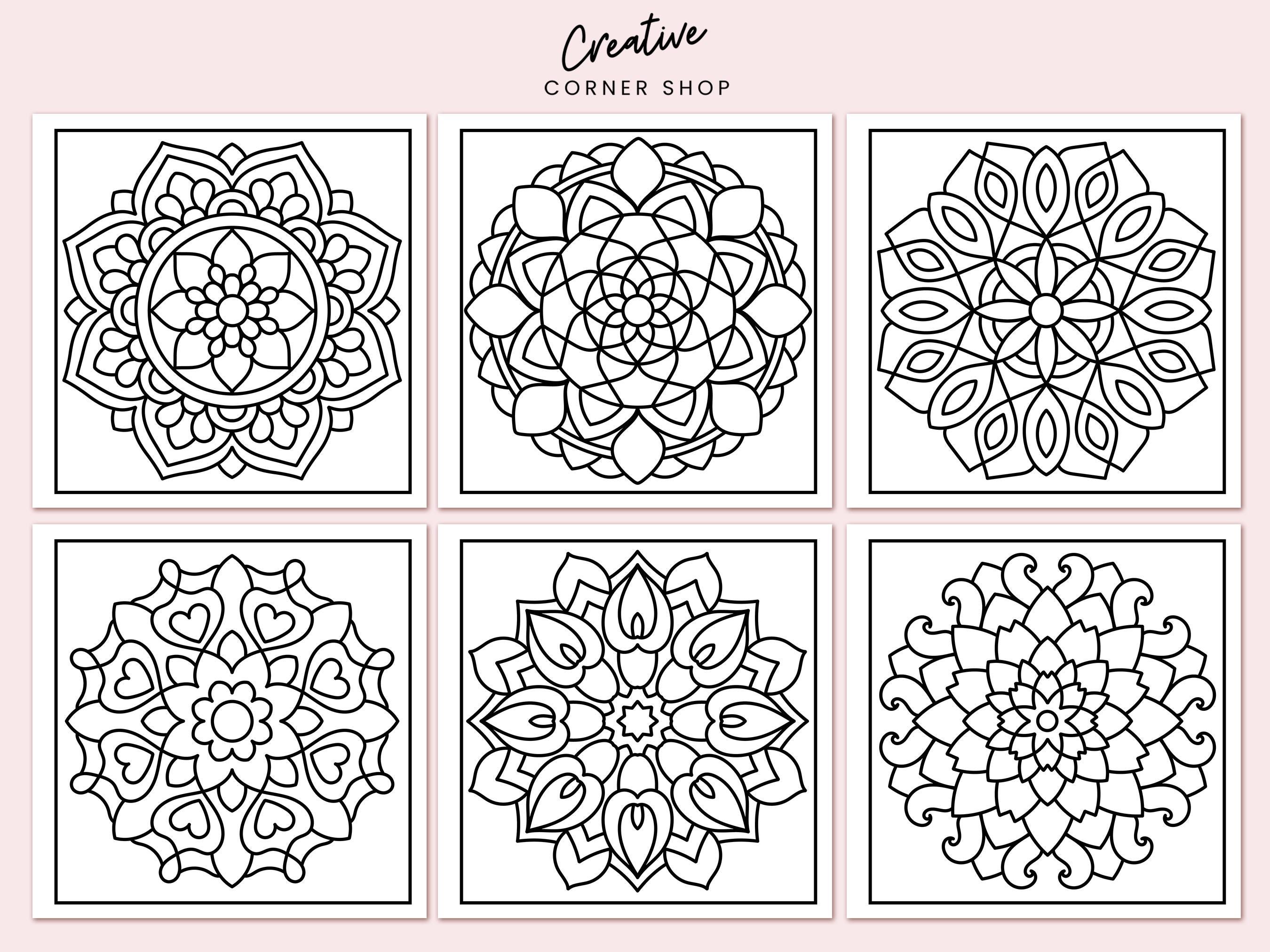20 Pages of Bold and Easy Mandalas Part 2 - Etsy