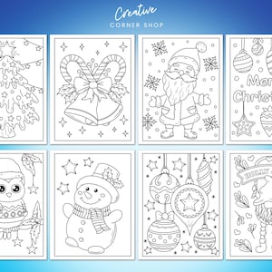 Bold and Easy Christmas Coloring Book, Printables, Set 1 of 20 Pages - Etsy