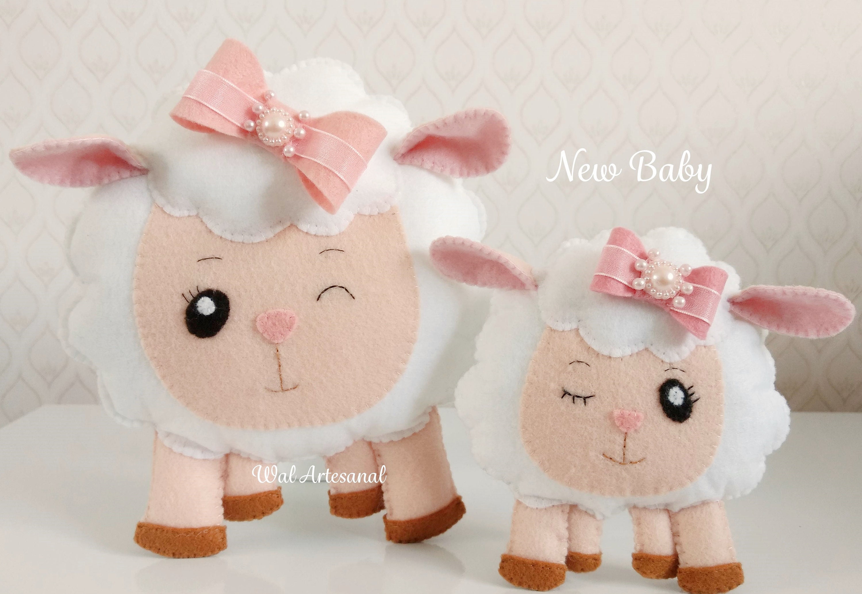 Felt Sheep Baby PDF Pattern Fuffly Sheep Nursery Diy - Etsy
