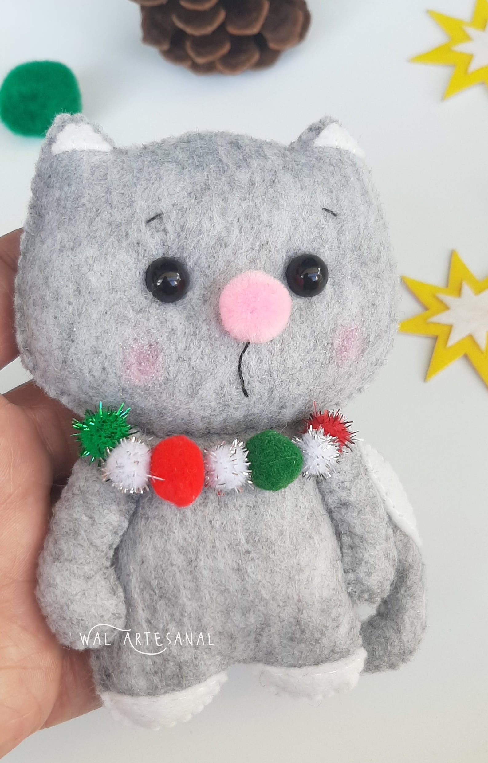 Cat Felt Pattern PDF SVG Ornament Christmas Advent Calendar - Etsy