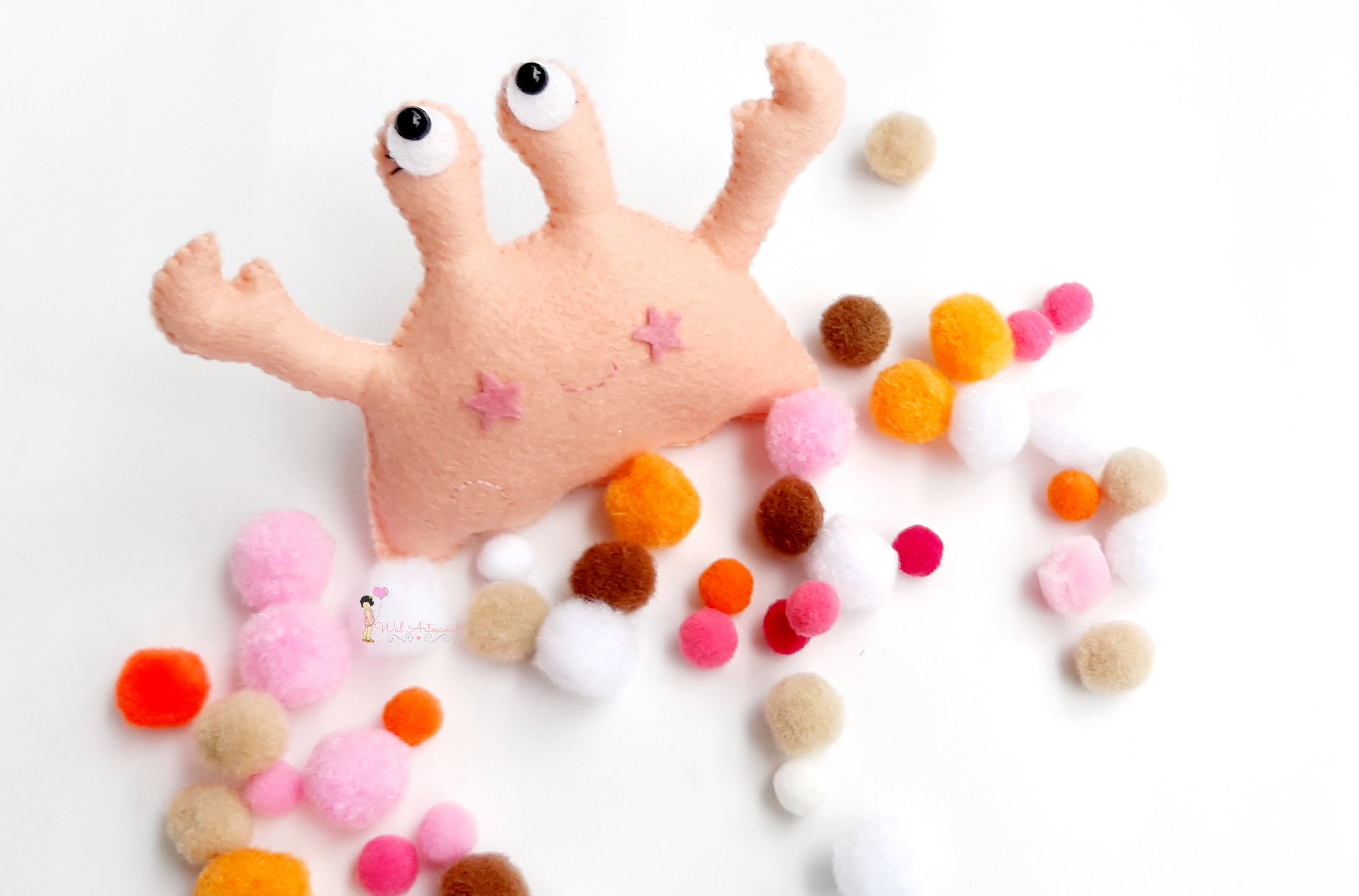 Crab Felt PDF Pattern Sea Life Ocean Toys Nautical - Etsy