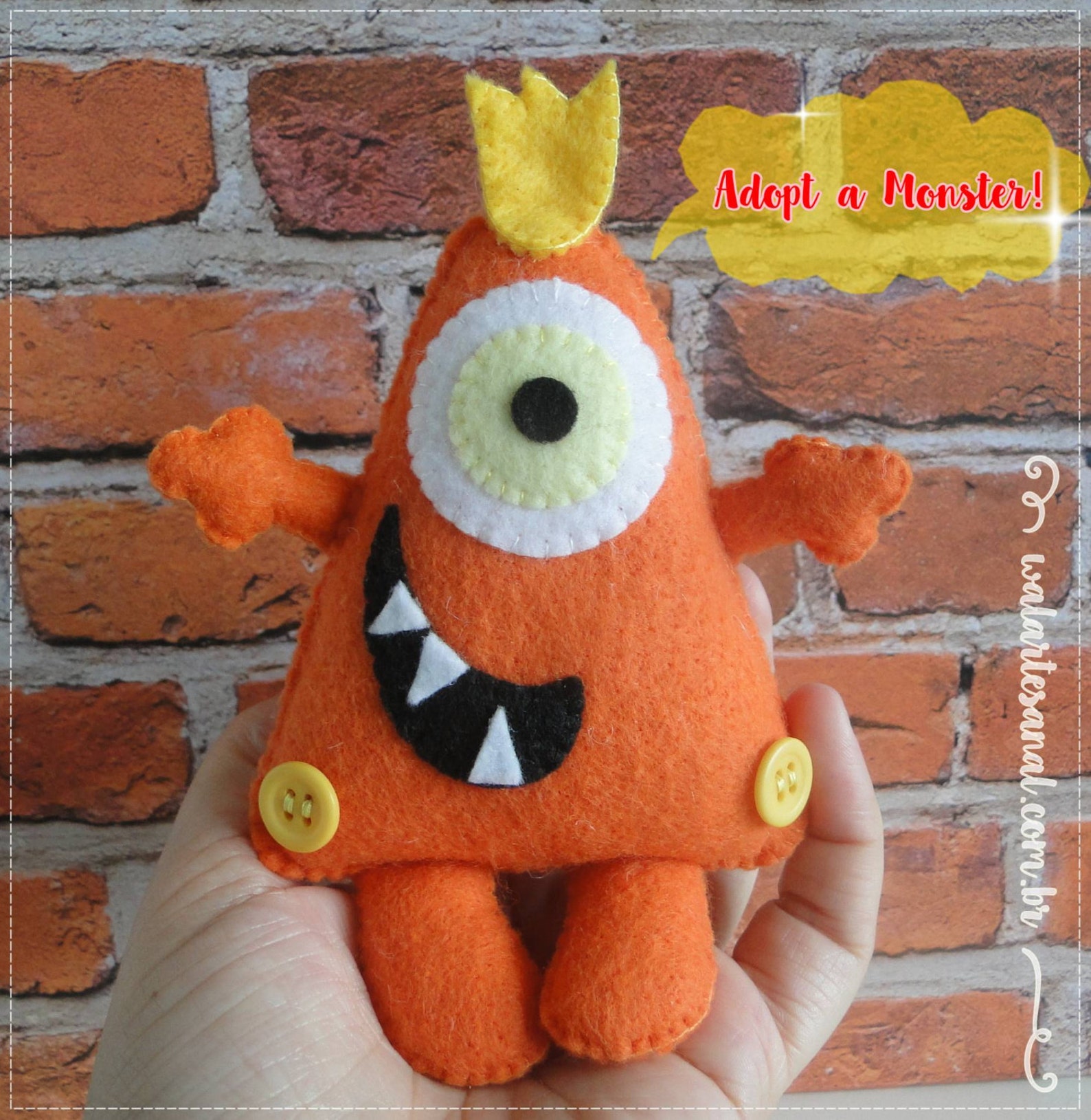 Lovely Monsters Felt Pattern PDF Handsew Halloween Party Kids Toys Felt ...
