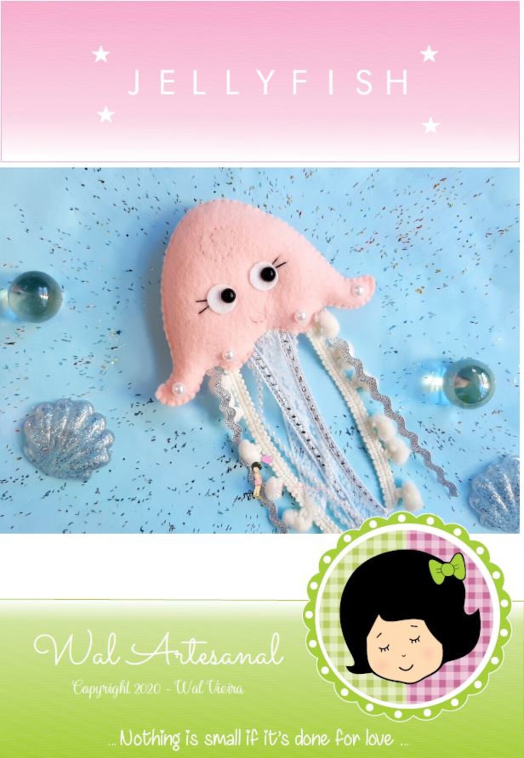 Jellyfish - Felt PDF Pattern - Ocean Toys - Nursery - Baby Shower - Sea ...