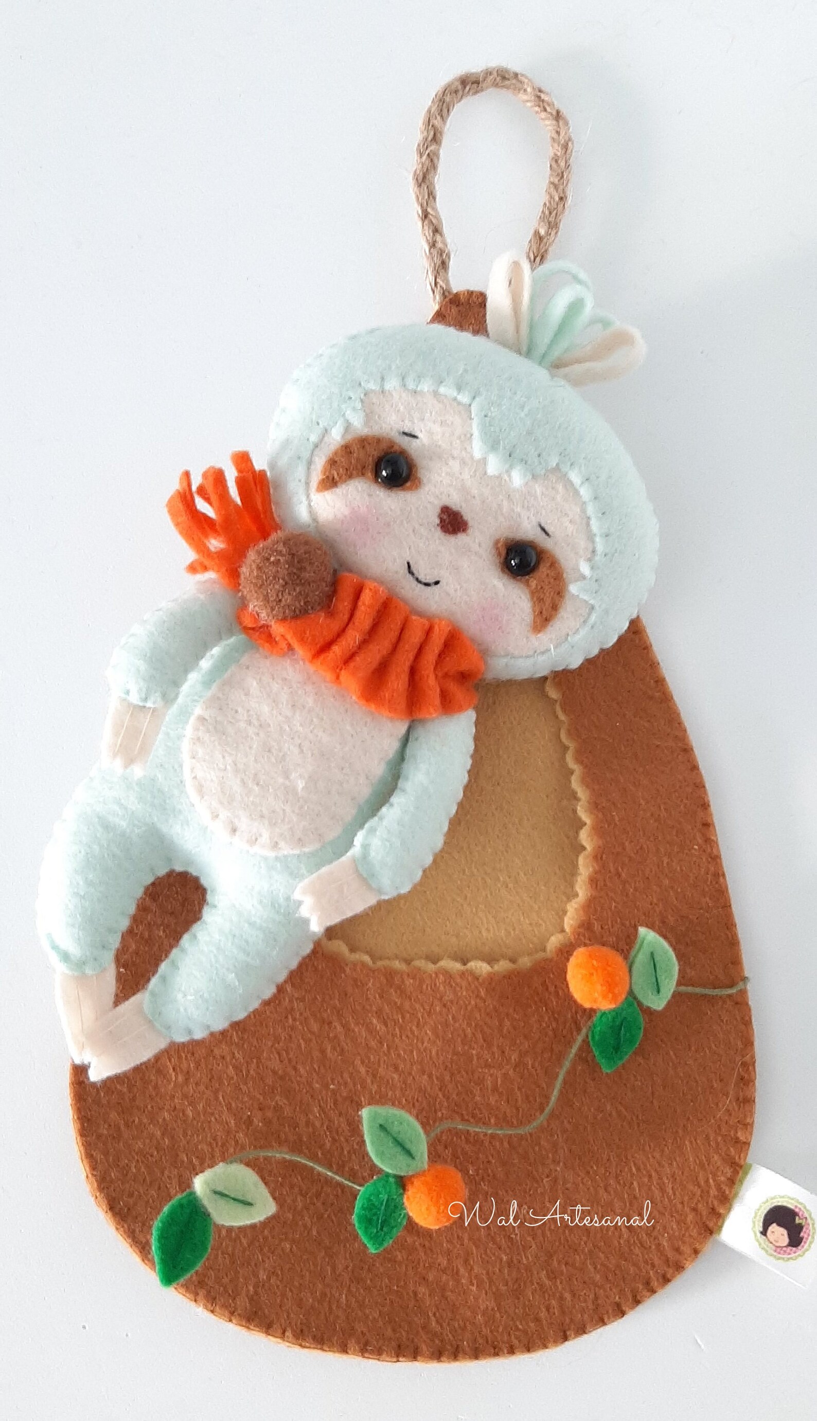 Felt Sloth Ornament Felt PDF Pattern Easy Pattern Sloth - Etsy