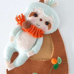 Felt Sloth Ornament - Felt PDF Pattern - Easy Pattern - Sloth Chillin ...