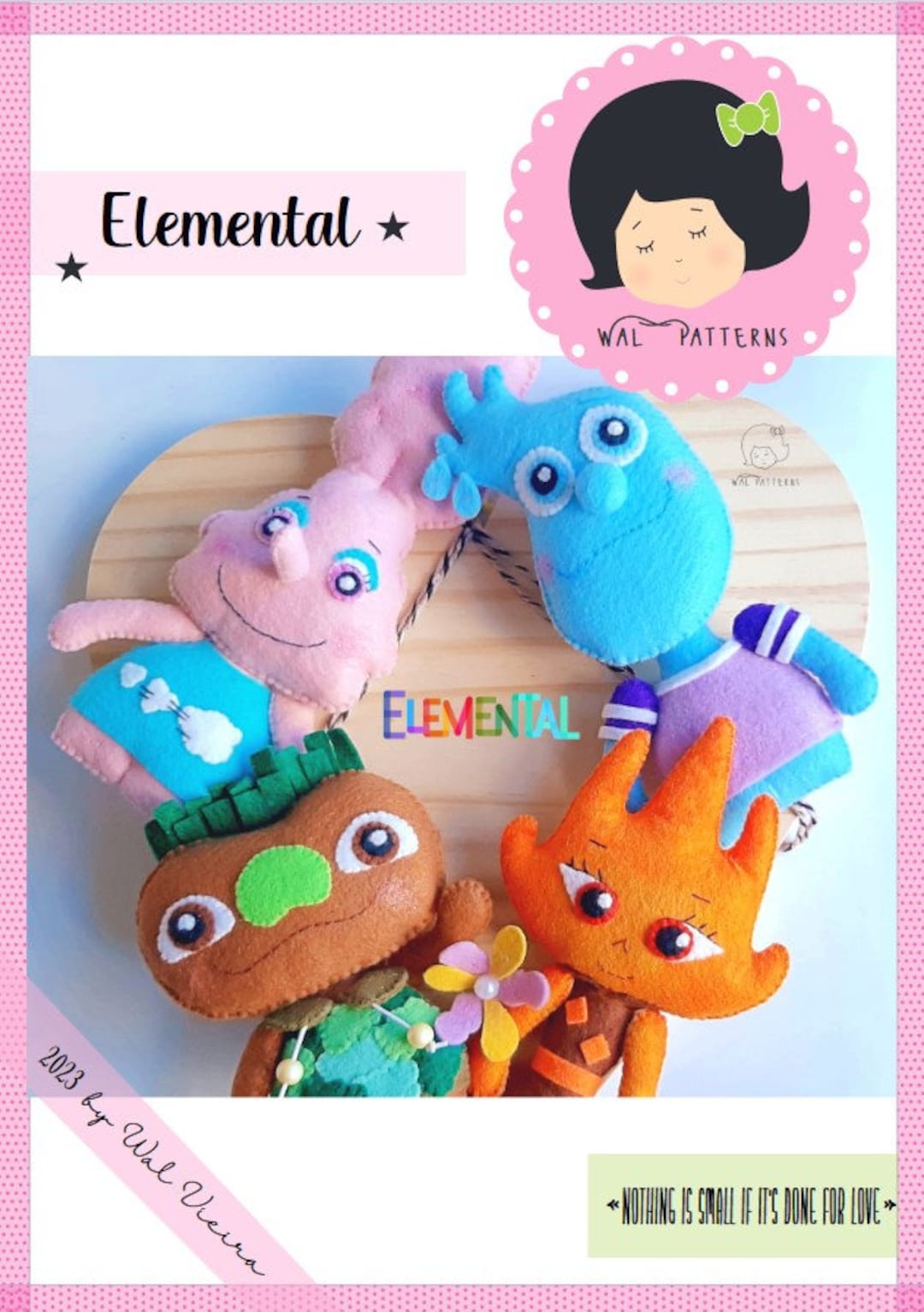 Elemental - Felt Pattern - Doll Wade Ember Clod Gale - Easy Tutorial ...