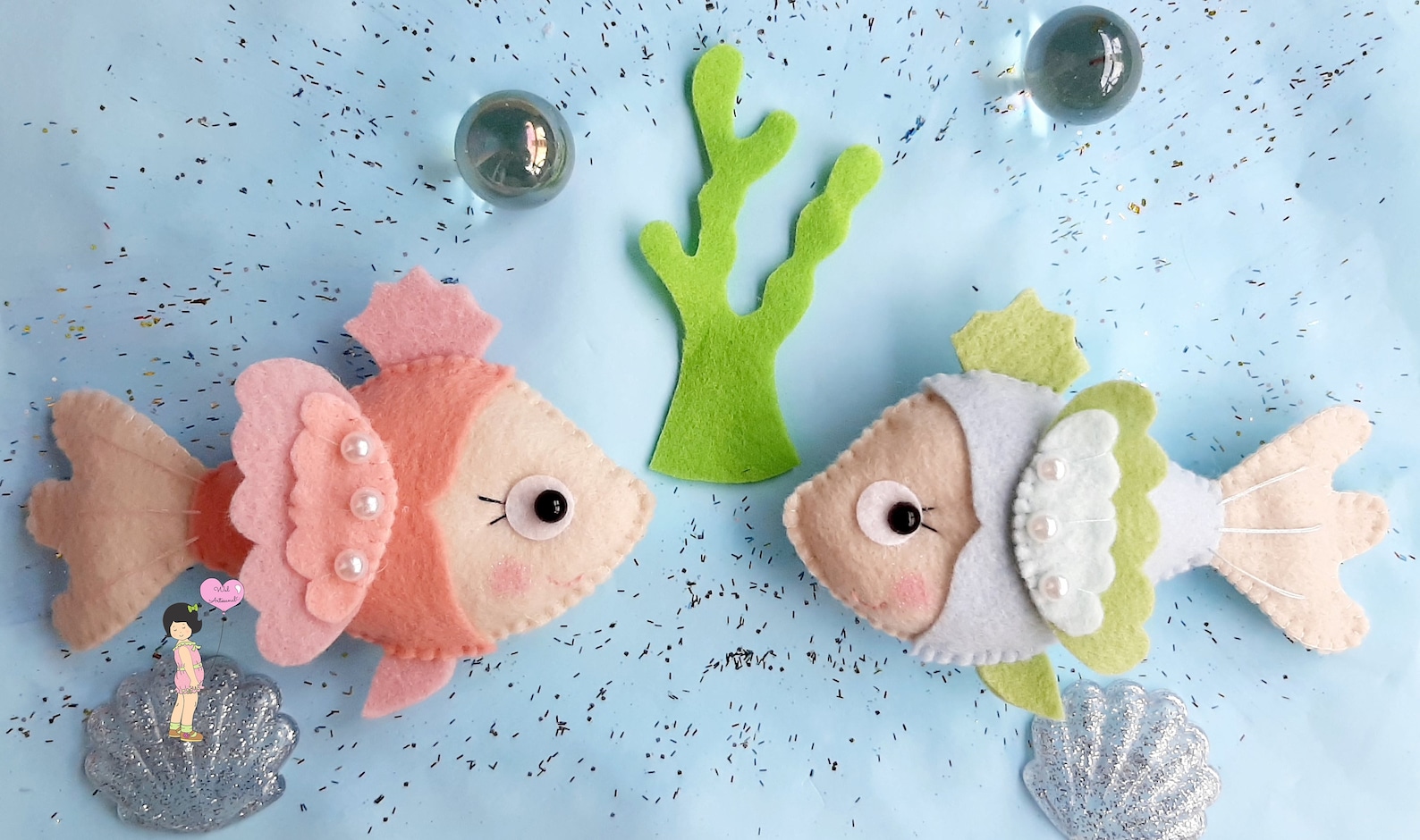 Fish Felt PDF Pattern Sea Life Fish Ornament Ocean | Etsy