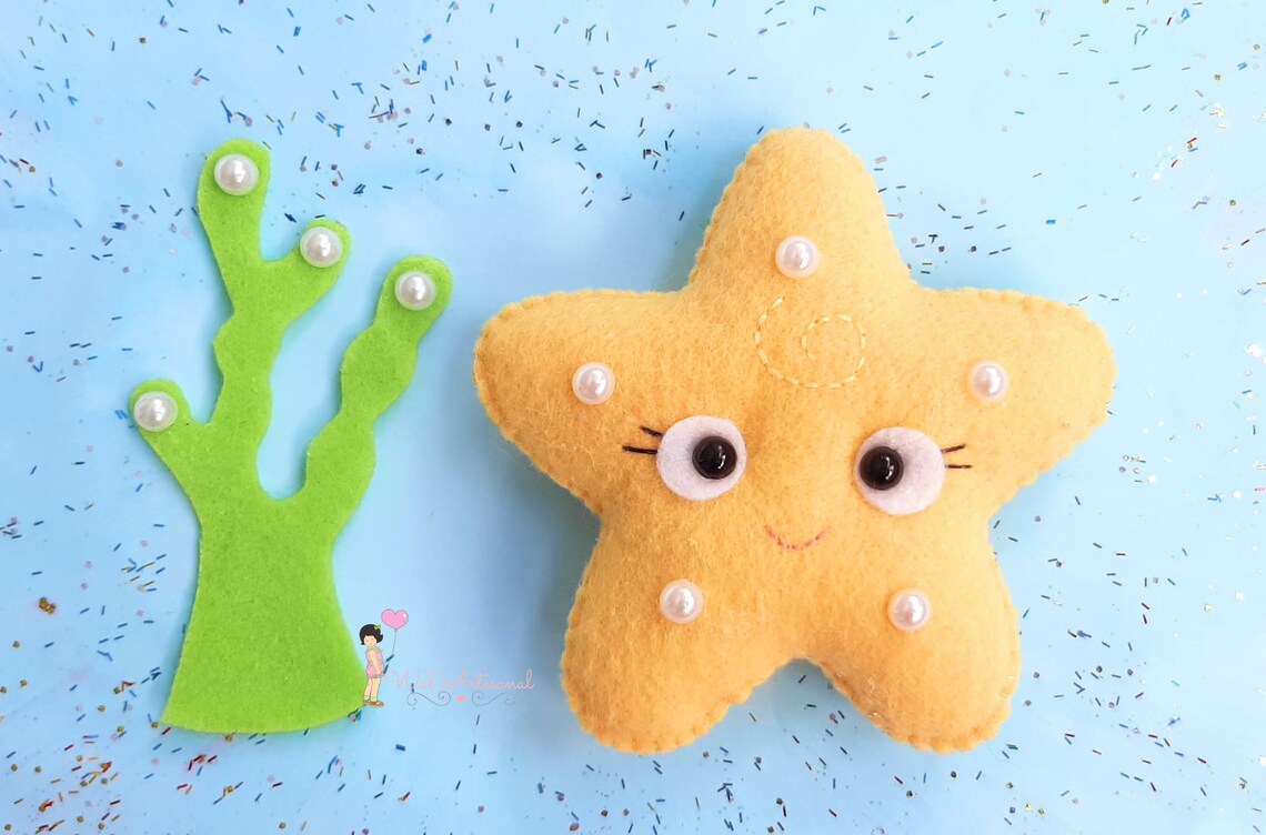Starfish Felt PDF Pattern Sea Life Ocean Toys Seaweed - Etsy