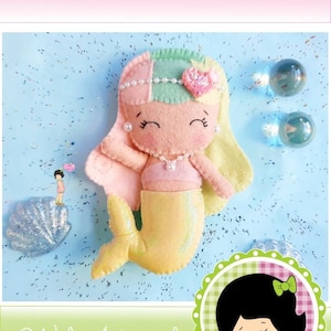 Little Mermaid - PDF Pattern - Felt Pattern - Tutorial - Sea Life ...