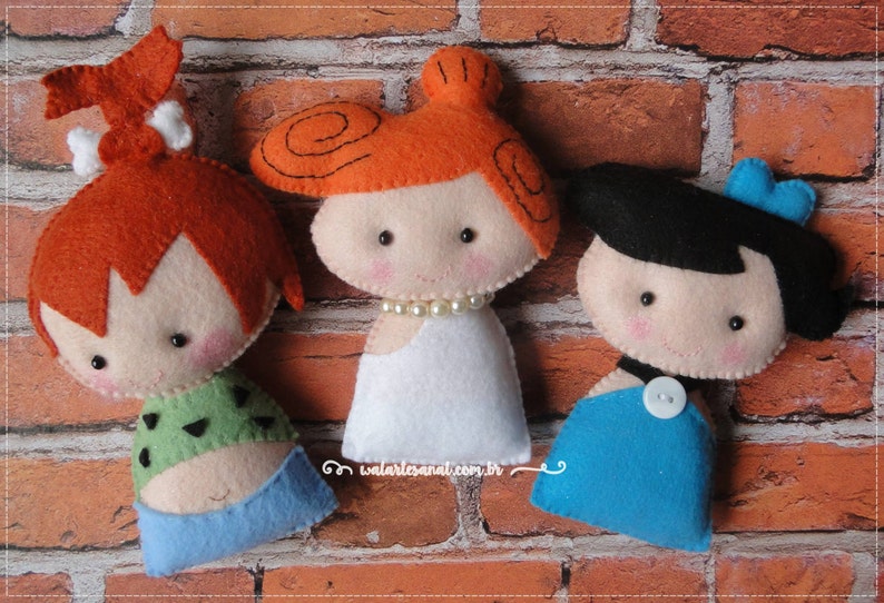 Felt Flintstones PDF Pattern Pocket Version - Etsy