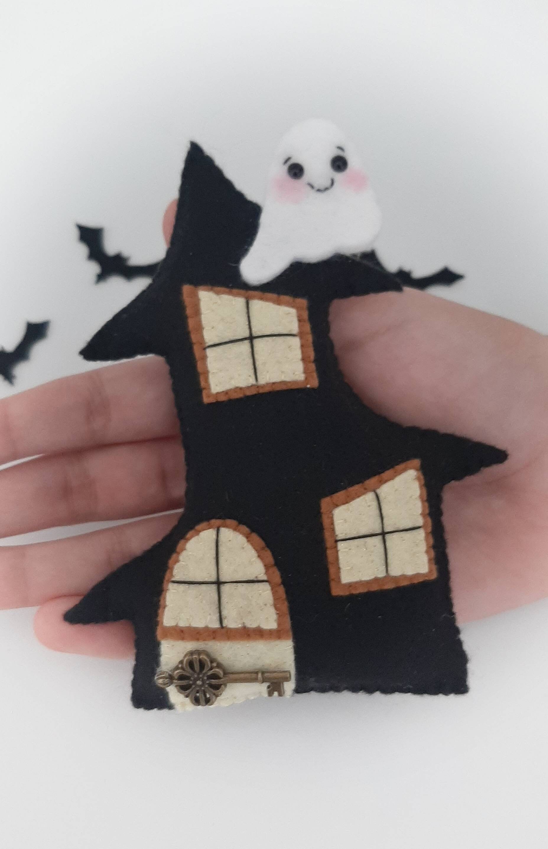 Halloween Haunted House Felt Pattern PDF SVG Party Kids Ornament ...