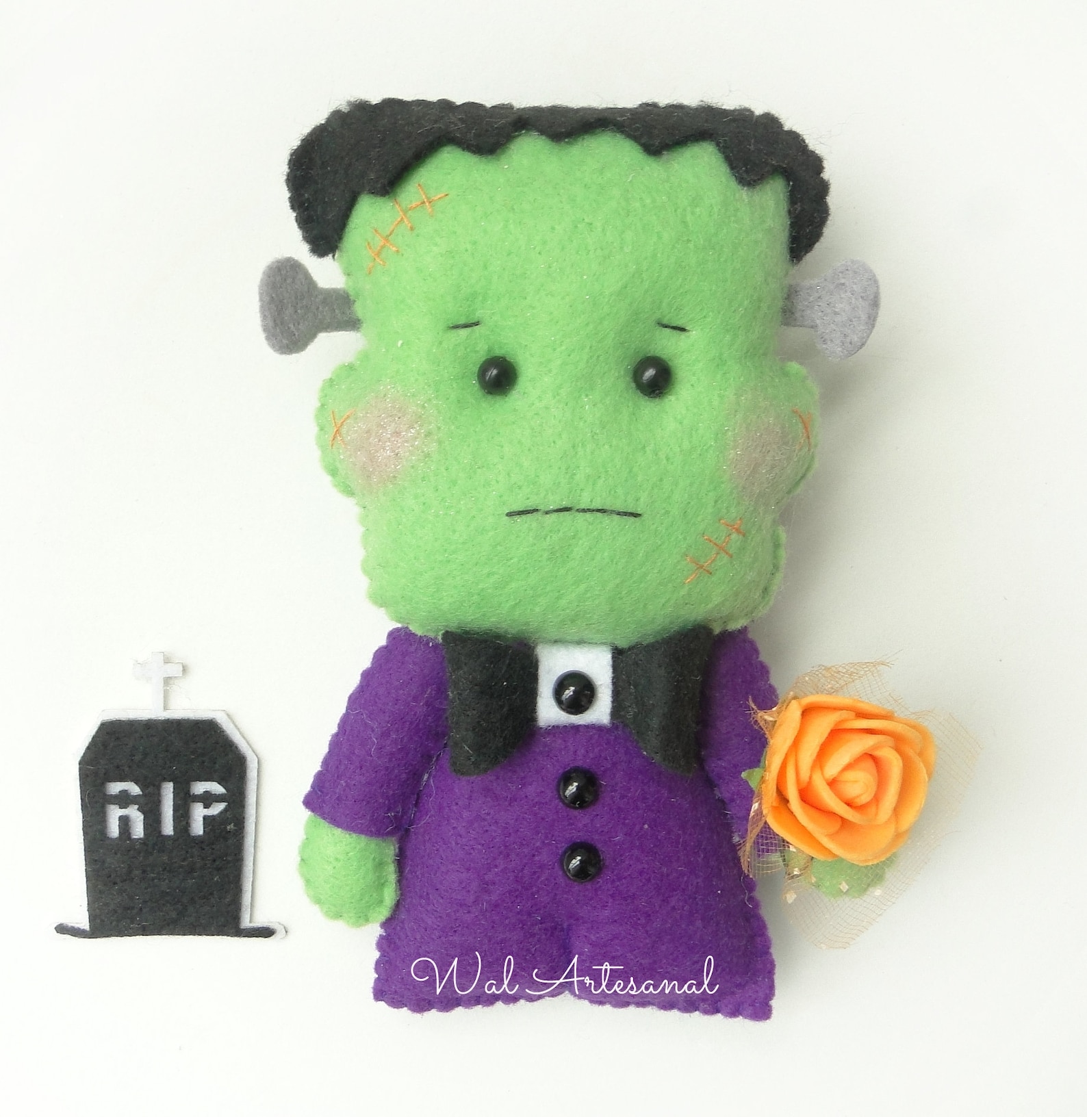 Duos - Frankenstein Couple - PDF Pattern - Set Halloween Pockets! Felt ...
