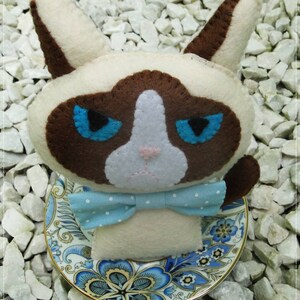 Felt Grumpy Cat - PDF Pattern - Pocket Version! - Etsy