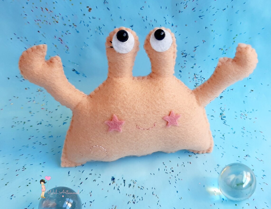 Crab Felt PDF Pattern Sea Life Ocean Toys Nautical - Etsy