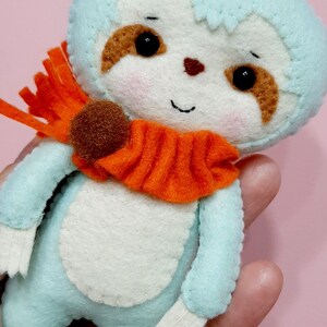 Felt Sloth Ornament - Felt PDF Pattern - Easy Pattern - Sloth Chillin ...