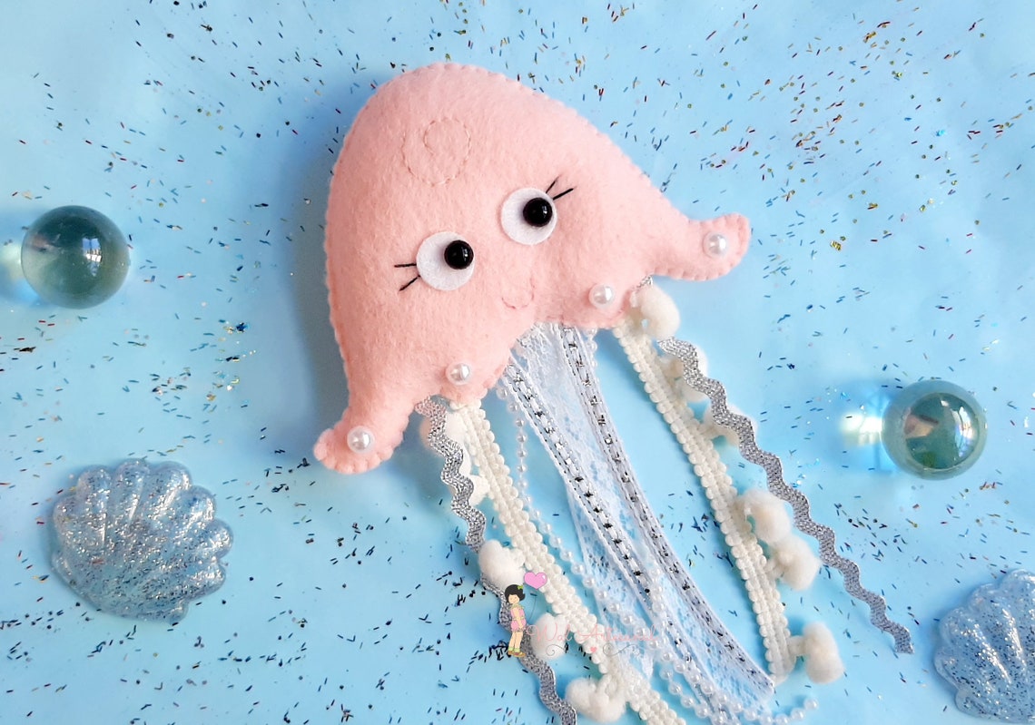 Jellyfish - Felt PDF Pattern - Ocean Toys - Nursery - Baby Shower - Sea ...